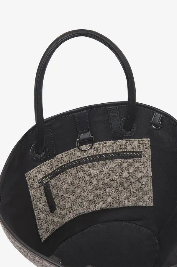 ANINE BING Mini Taylin Tote Monogram Print