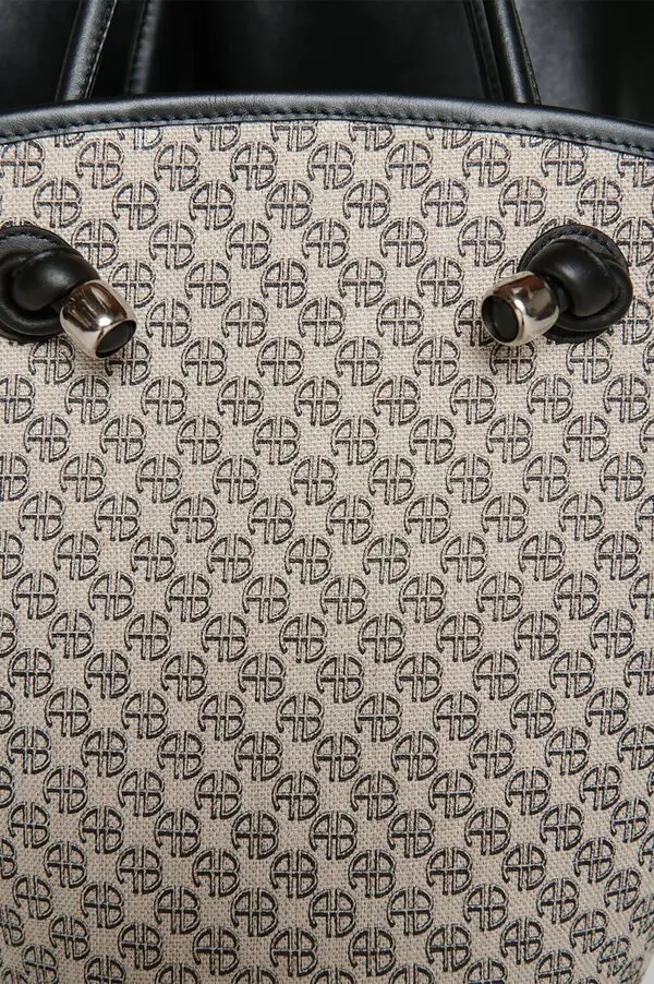ANINE BING Mini Taylin Tote Monogram Print
