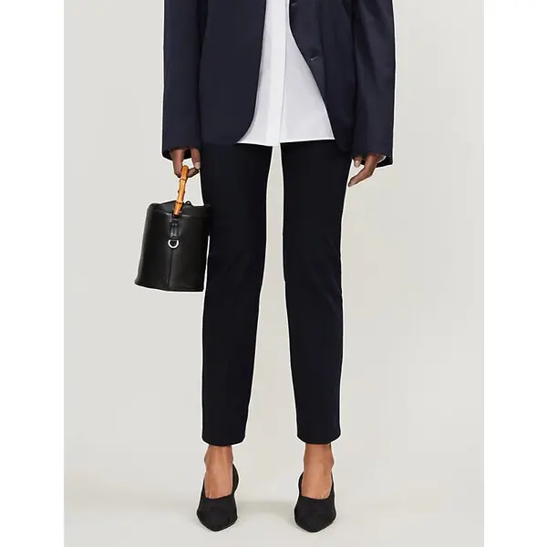 JOSEPH Coleman Stretch-gabardine Trousers - Navy