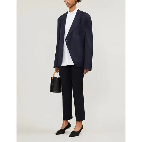 JOSEPH Coleman Stretch-gabardine Trousers - Navy