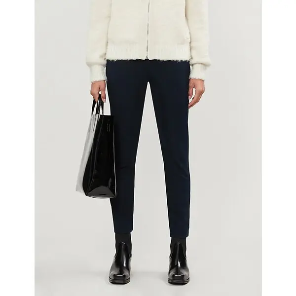 Whistles Stretch-cotton Trousers - Navy
