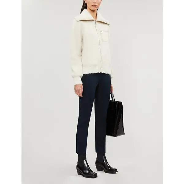 Whistles Stretch-cotton Trousers - Navy