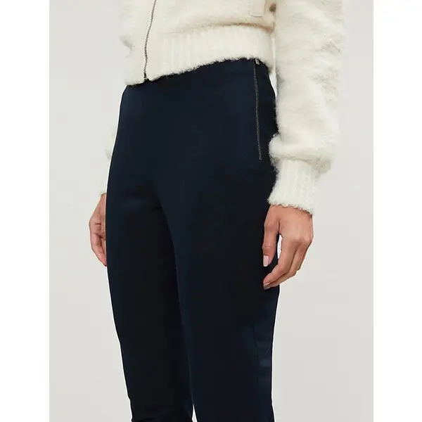 Whistles Stretch-cotton Trousers - Navy