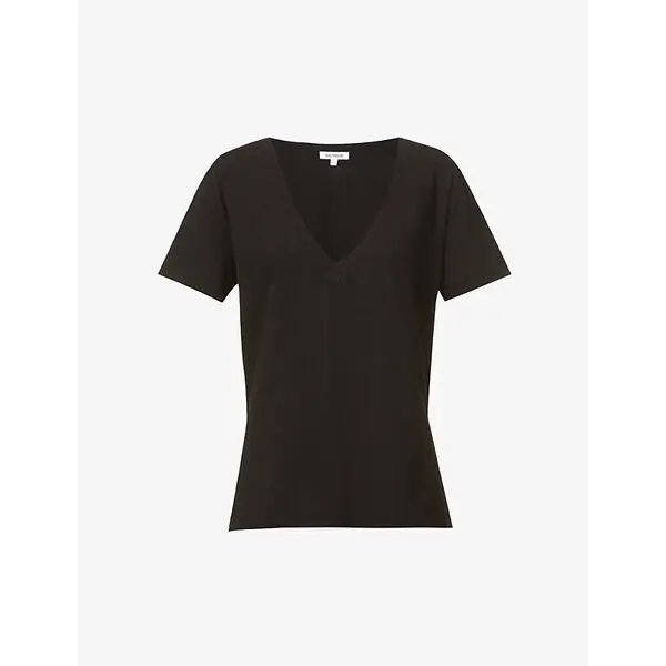 Good American V-neck Cotton-jersey T-shirt