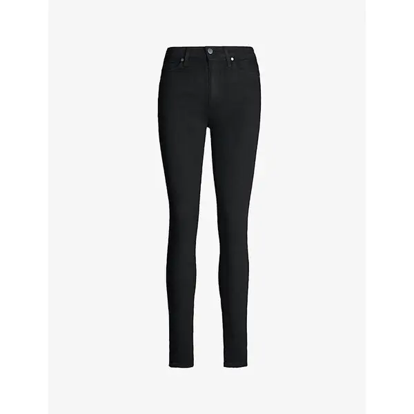 Paige Hoxton Skinny High-rise Jeans - Black Shadow