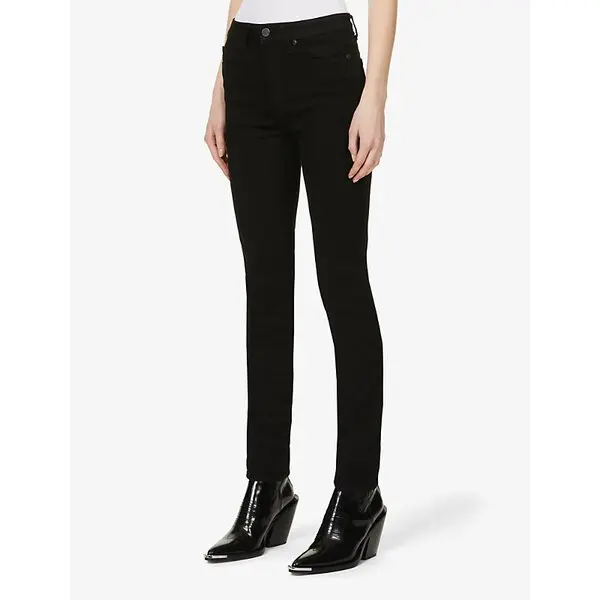 Paige Hoxton Skinny High-rise Jeans - Black Shadow