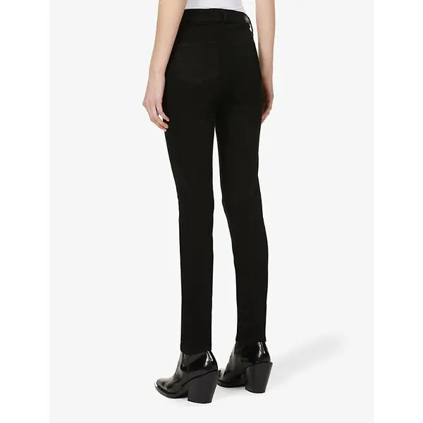 Paige Hoxton Skinny High-rise Jeans - Black Shadow