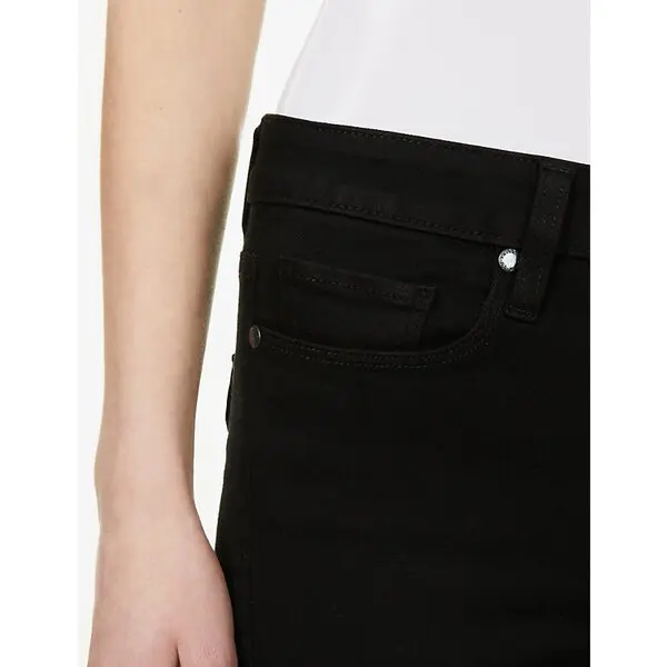 Paige Hoxton Skinny High-rise Jeans - Black Shadow