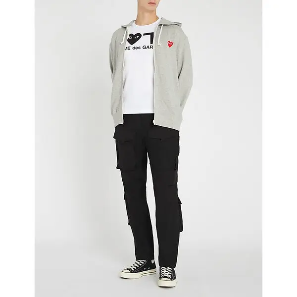Play Comme Des Garcon Logo-print Cotton-jersey T-shirt