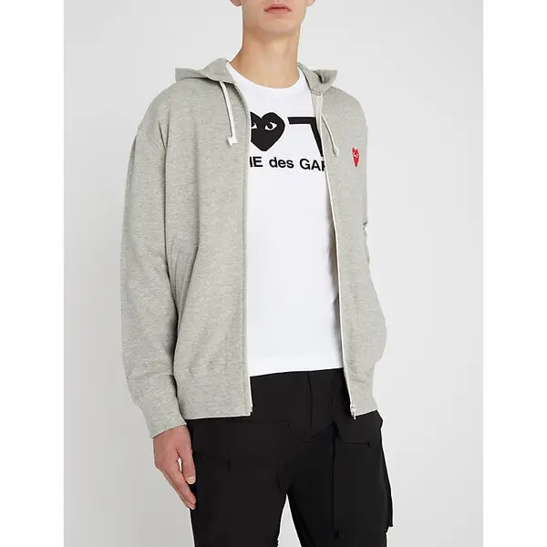 Play Comme Des Garcon Logo-print Cotton-jersey T-shirt