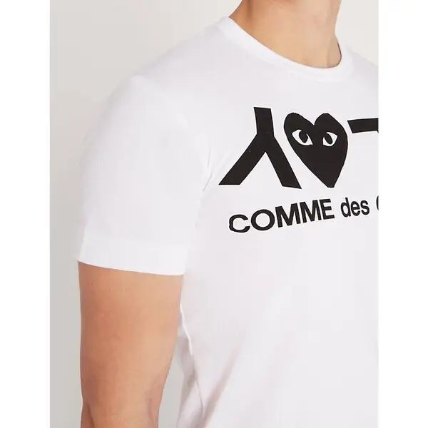 Play Comme Des Garcon Logo-print Cotton-jersey T-shirt