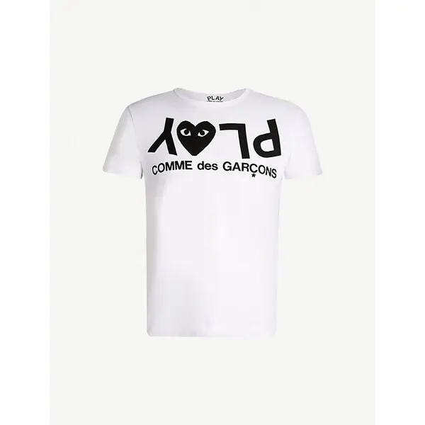 Play Comme Des Garcon Logo-print Cotton-jersey T-shirt