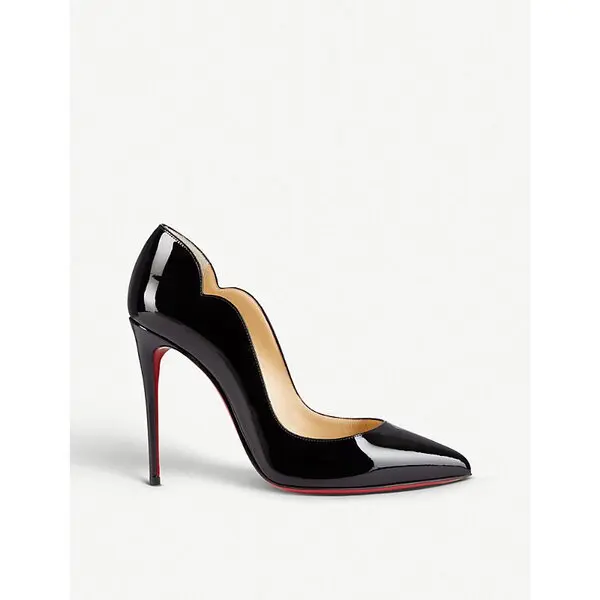 CHRISTIAN LOUBOUTIN Hot Chick 100 Patent-leather Courts - Black
