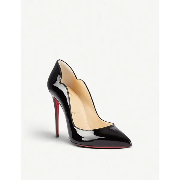 CHRISTIAN LOUBOUTIN Hot Chick 100 Patent-leather Courts - Black