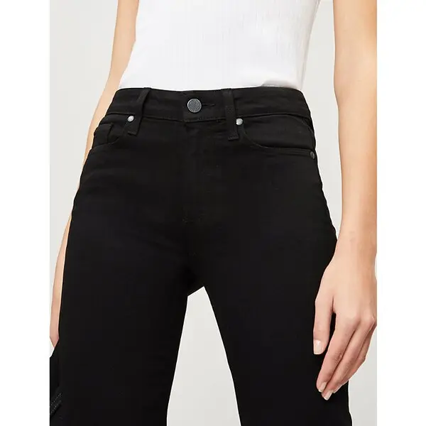 Paige Hoxton Straight High-rise Jeans - Black Shadow