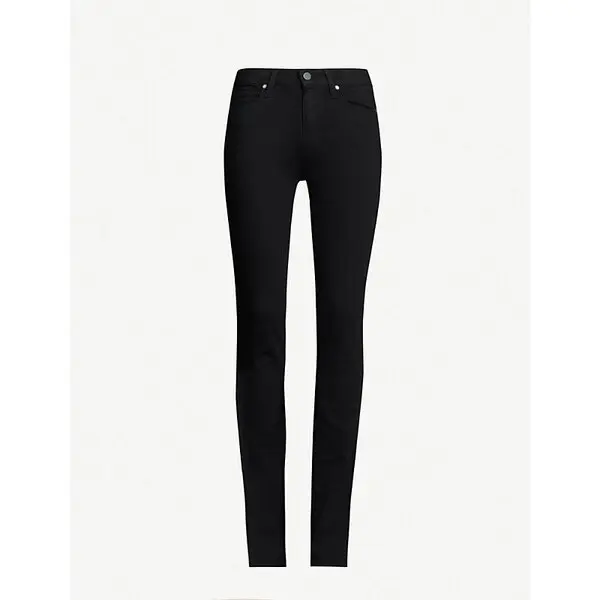 Paige Hoxton Straight High-rise Jeans - Black Shadow