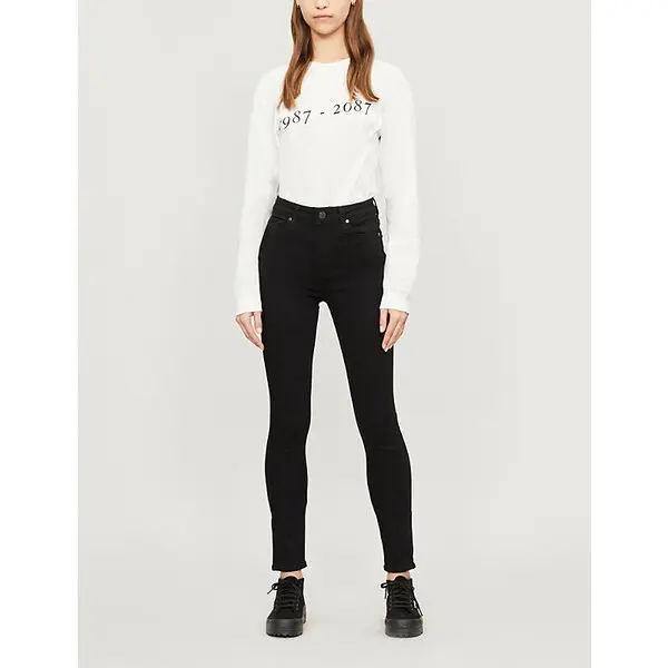 Paige Margot Ultra-skinny High-rise Jeans - Black Shadow