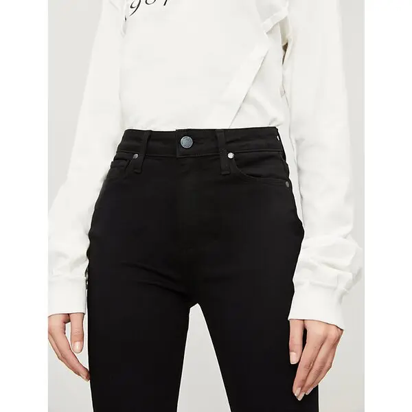 Paige Margot Ultra-skinny High-rise Jeans - Black Shadow
