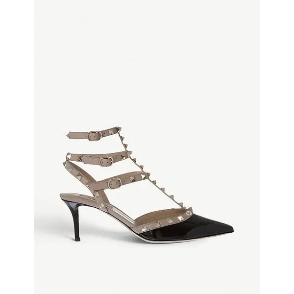 Valentino Garavani So Noir 65 Patent-leather Heeled Sandals