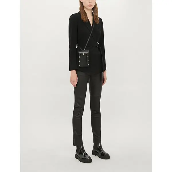 Claudie Pierlot Crepe Blazer With Belt - Black