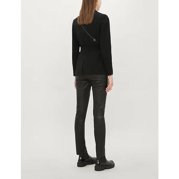 Claudie Pierlot Crepe Blazer With Belt - Black