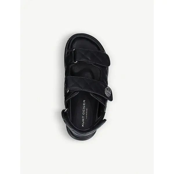 Kurt Geiger Orson Quilted Leather Sandals - Black