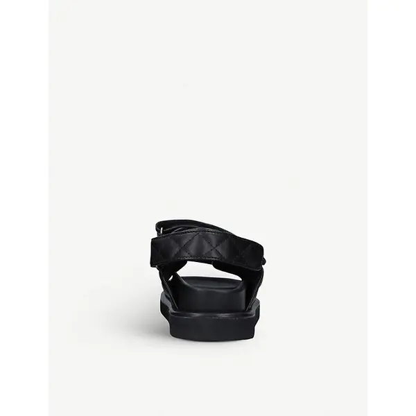 Kurt Geiger Orson Quilted Leather Sandals - Black
