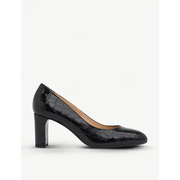 LK BENNETT Winola Mock-croc Leather Courts