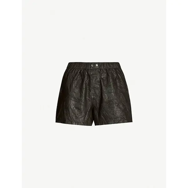 Zadig&Voltaire Textured Leather Shorts - Noir