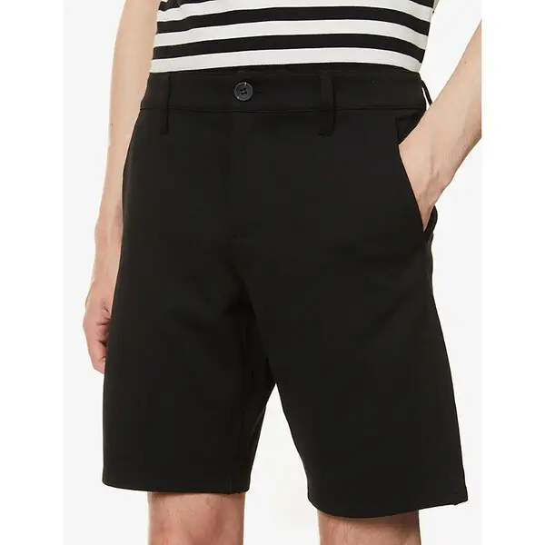 Paige Rickson Mid-rise Stretch-woven Shorts - Black