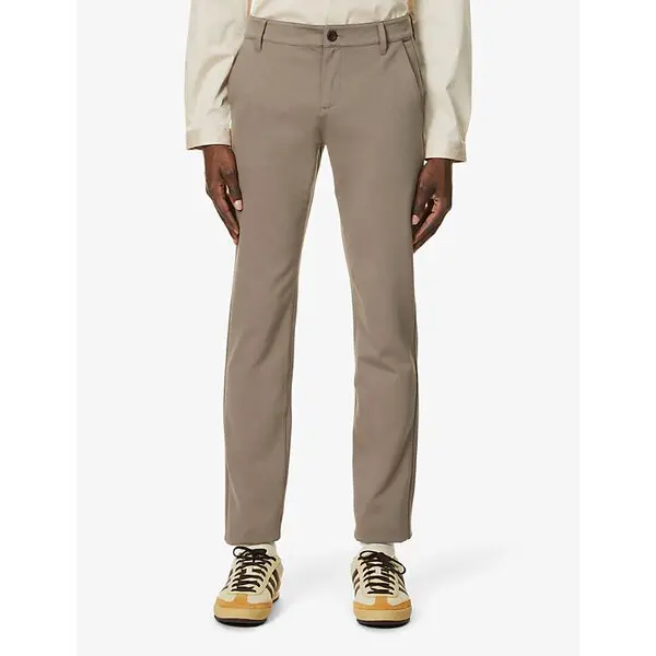 Paige Transcend Knit Stafford Tapered Trouser - Dark Taupe