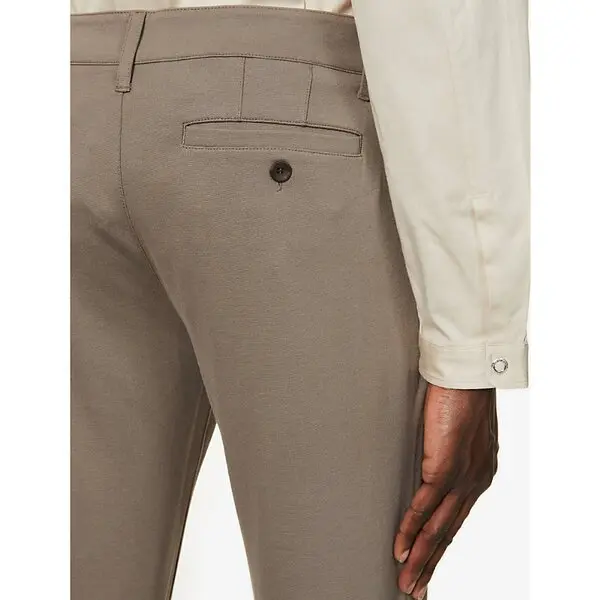 Paige Transcend Knit Stafford Tapered Trouser - Dark Taupe