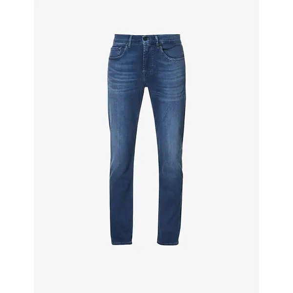 7 For All Mankind Slimmy Tapered Luxe Performance Plus Slim Jeans - Mid Blue