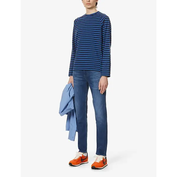 7 For All Mankind Slimmy Tapered Luxe Performance Plus Slim Jeans - Mid Blue