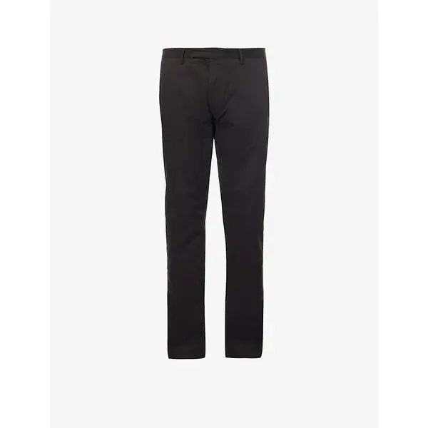 Polo Ralph Lauren Belted Tapered Stretch Slim-fit Stretch-cotton Chino Trousers - Polo Black