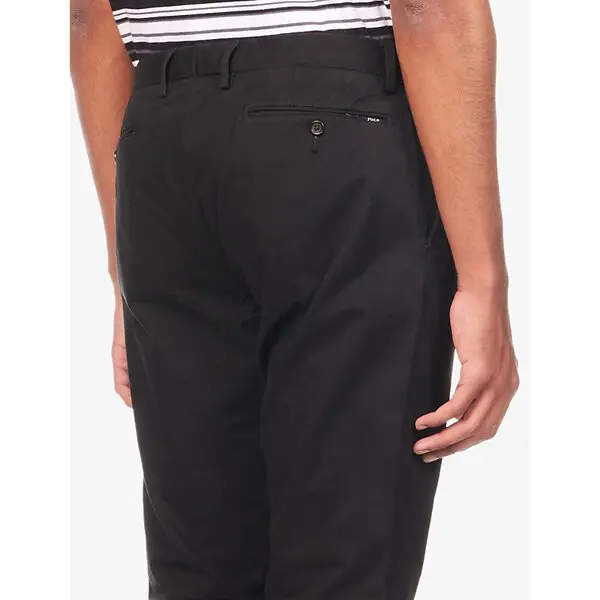 Polo Ralph Lauren Belted Tapered Stretch Slim-fit Stretch-cotton Chino Trousers - Polo Black