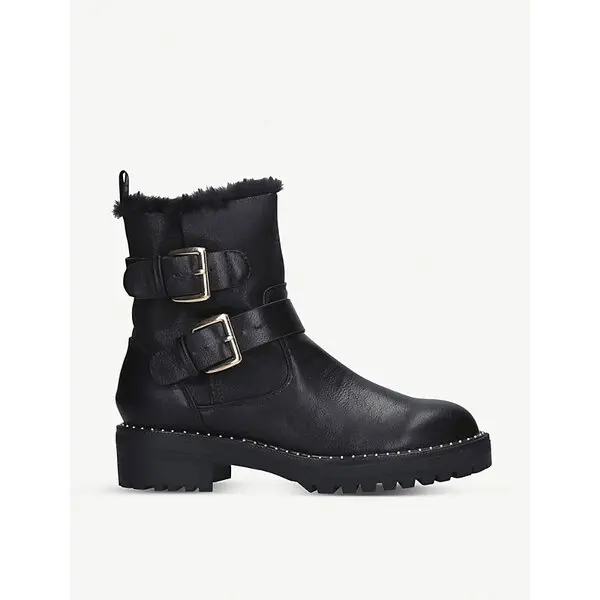 Kurt Geiger Tallulah Faux-fur Lined Buckled Boots