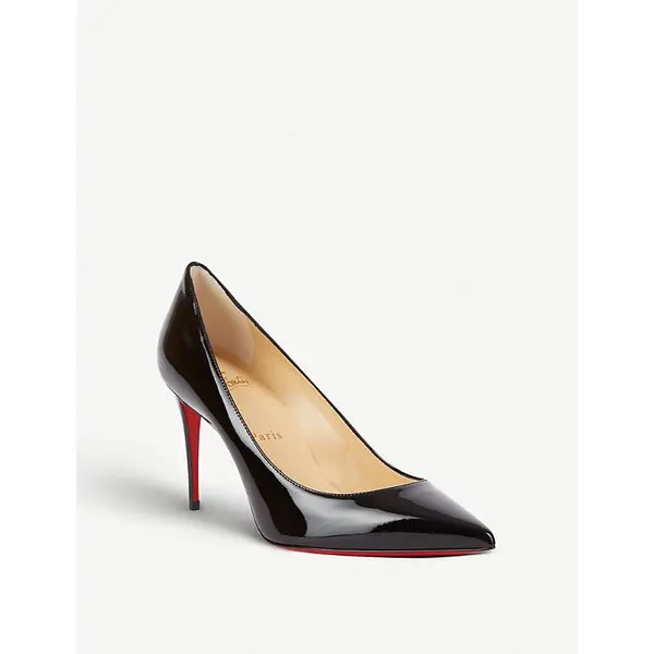 CHRISTIAN LOUBOUTIN Kate 85 Patent Leather Courts - Black