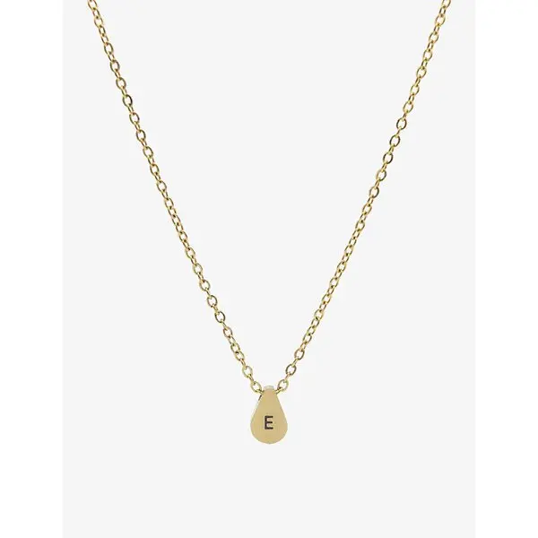 LITTLESMITH Personalised Initial -plated Teardrop Bead Necklace - Gold