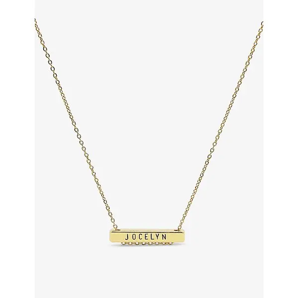 LITTLESMITH Personalised -toned Bar Necklace - Gold
