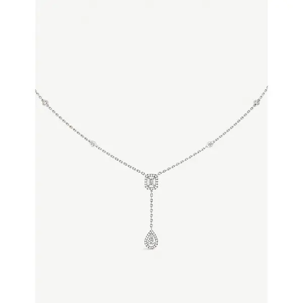 Messika My Twin 18ct -gold And Diamond Tie Necklace - White