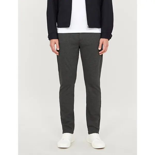 Paige Tapered Stafford Trousers - Iced Black