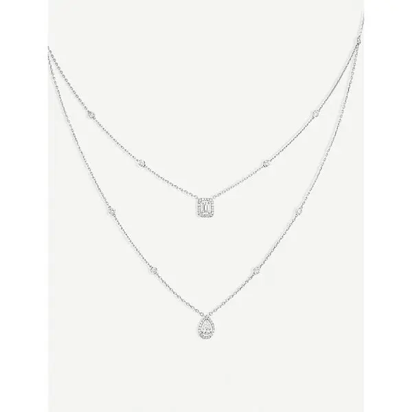 Messika My Twin Diamond Necklace - White