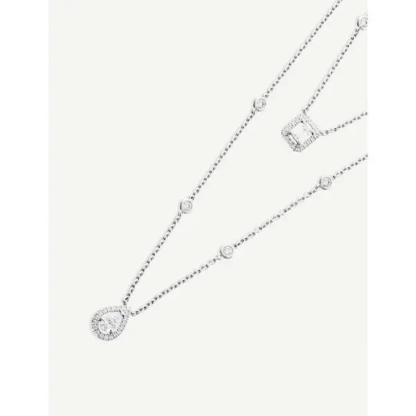Messika My Twin Diamond And Gold Necklace - White