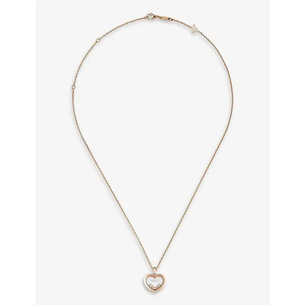 Chopard Happy Diamonds 18ct Rose-gold And Diamond Necklace