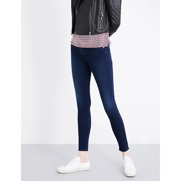 7 For All Mankind Slim Illusion Super-skinny High-rise Jeans