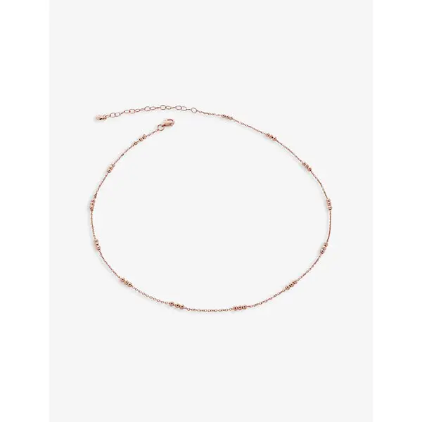 Monica Vinader Beaded Chain Necklace - Rose Gold
