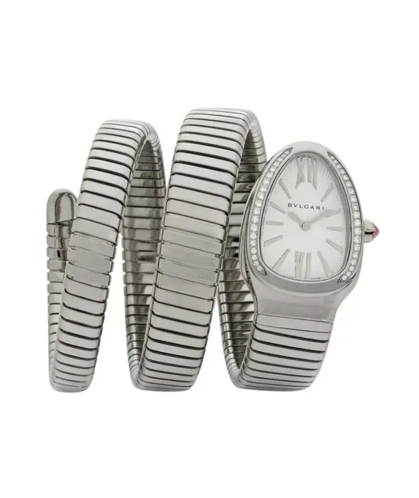 BVLGARI Serpenti Tubogas Diamond And Stainless Steel Watch - One-color