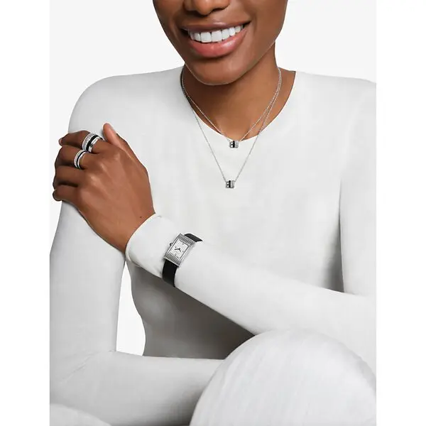 Boucheron Reflet Stainless-steel, Diamond And Sapphire Watch - Black/silver/white