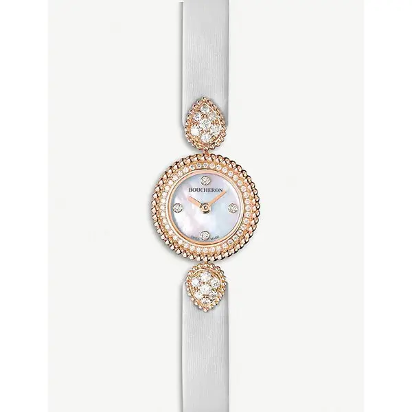 Boucheron Serpent Bohème Rose Gold Diamond Mother-of-pearl Watch - Pink